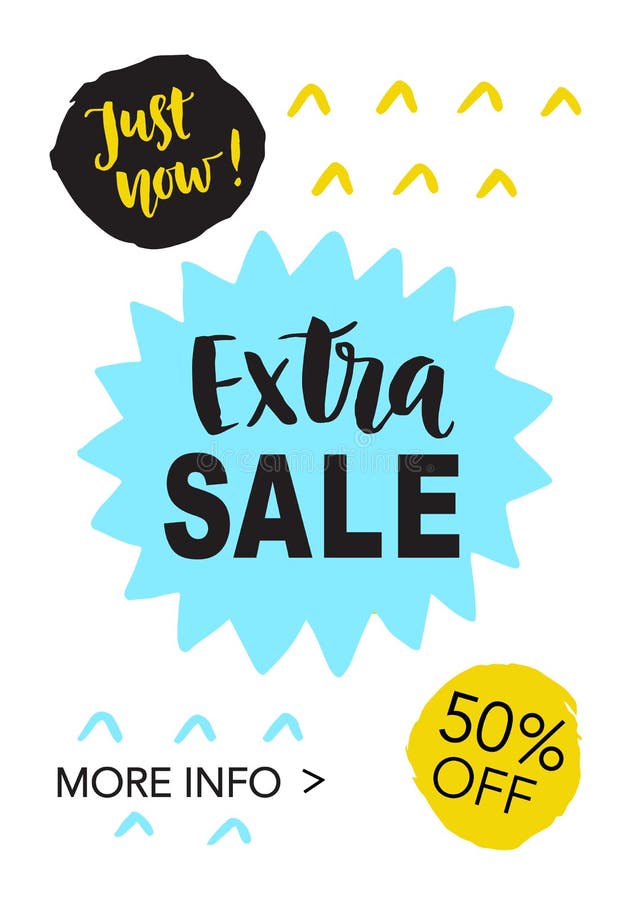 Extra Sale Mobile Banner Template Stock Vector - Illustration of ...