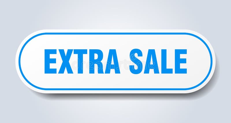 Extra Sale Sign. Rounded Isolated Button. White Sticker Stock Vector ...