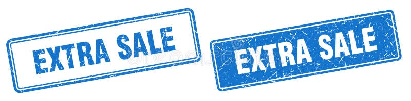 Extra Sale Stamp Set. Extra Sale Square Grunge Sign Stock Vector ...