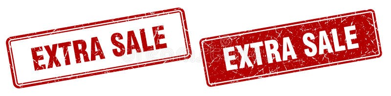 Extra Sale Stamp Set. Extra Sale Square Grunge Sign Stock Vector ...
