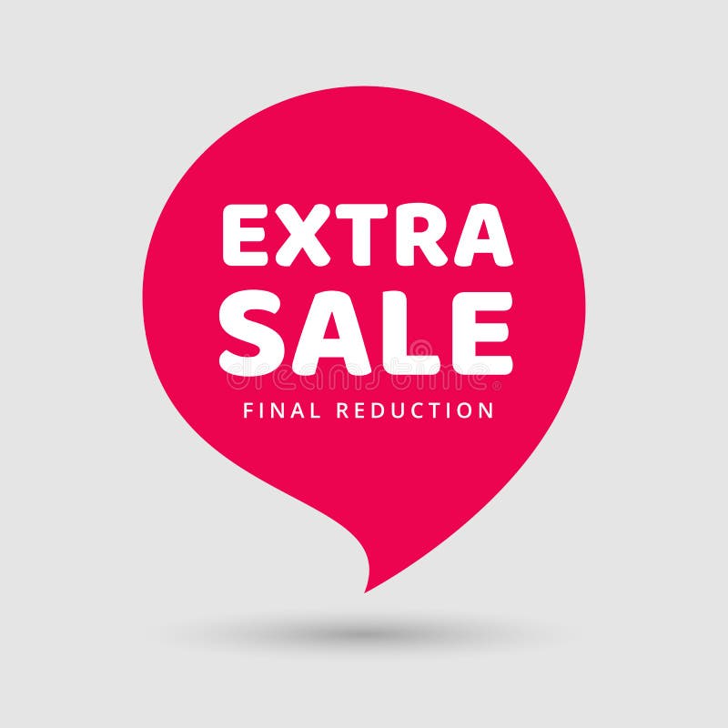Extra sale vector pink tag stock illustration. Illustration of pink ...