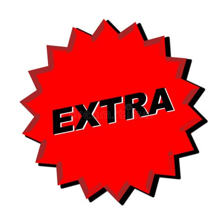 Extra Sign stock illustration. Illustration of design - 6069012