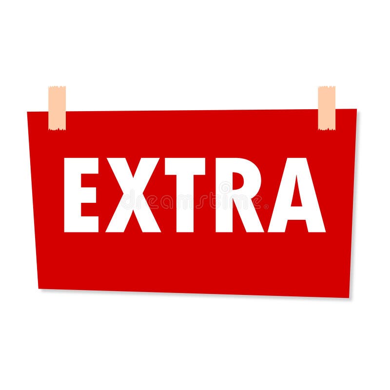 Extra Sign stock illustration. Illustration of design - 6069012