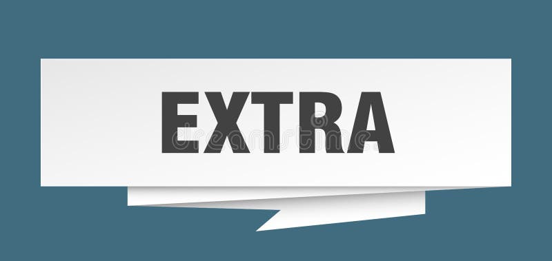 Extra stock vector. Illustration of extra, price, origami - 124321464