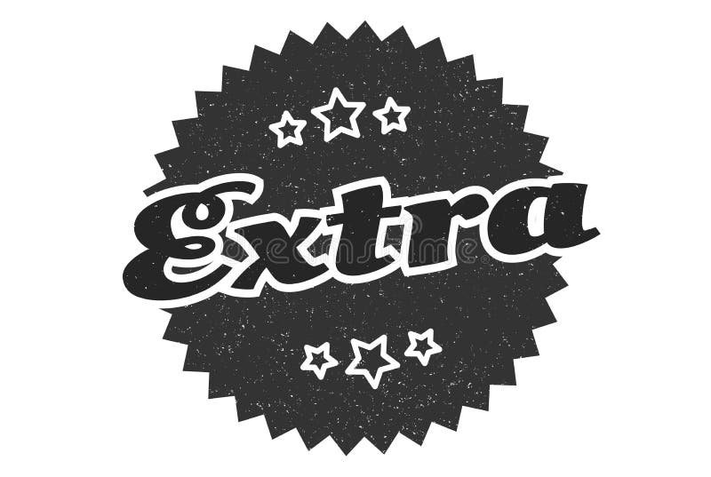 Extra Sign. Extra Vintage Retro Label Stock Vector - Illustration of ...