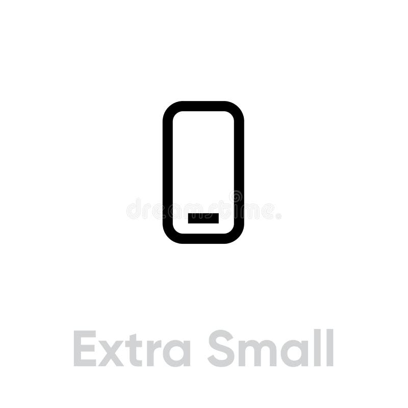 Extra Small Phone Tech Specs Icon. Editable Line Vector. Stock Vector ...
