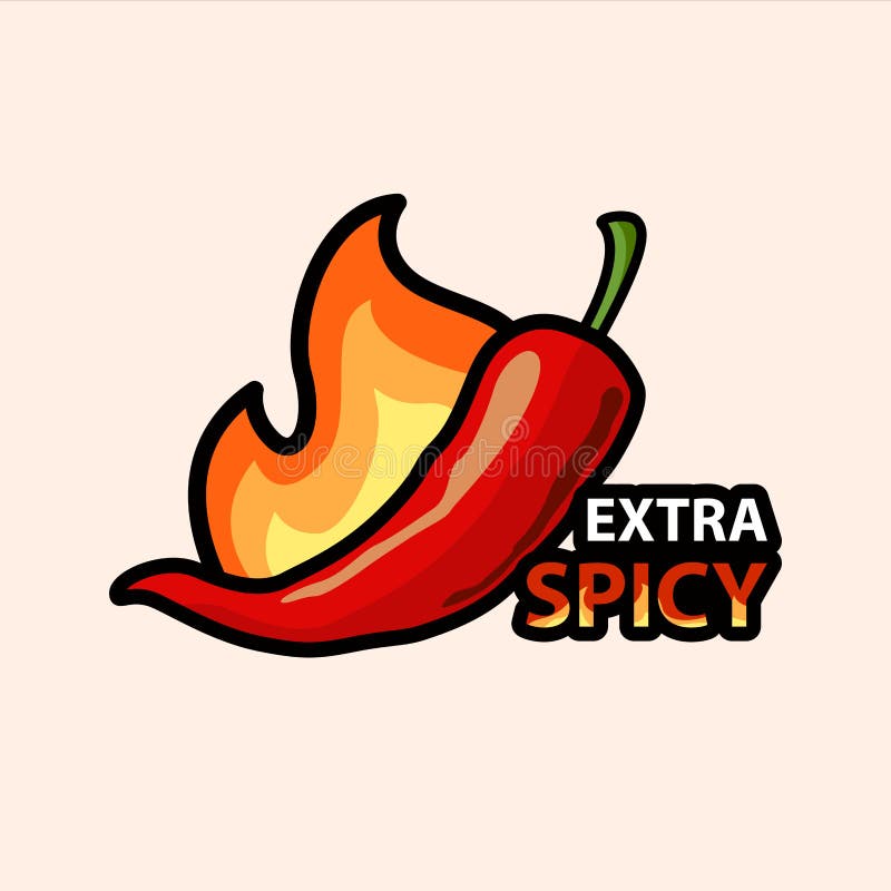 Extra Spicy Pepper Emblem . Vector Illustration Stock Illustration ...