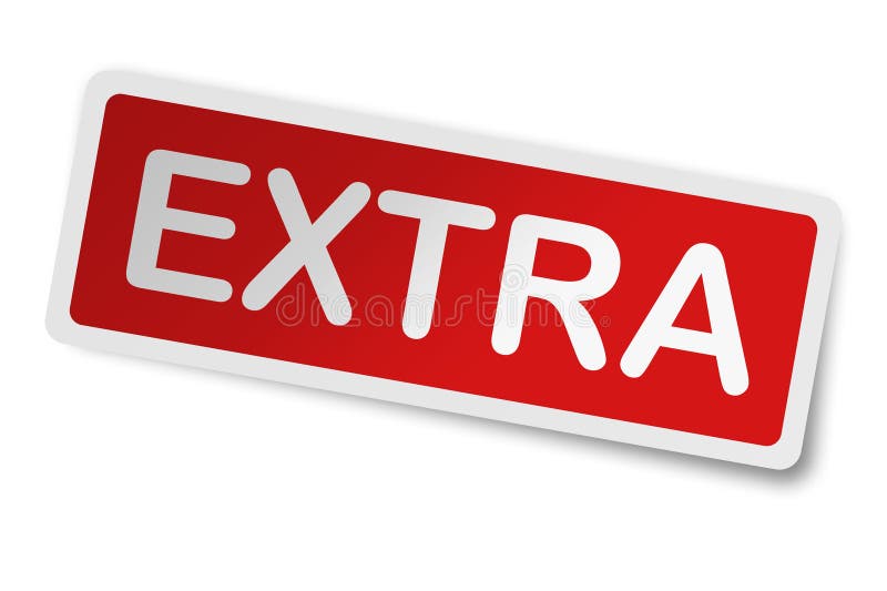 Extra Square Sticker Isolated on White Stock Illustration ...