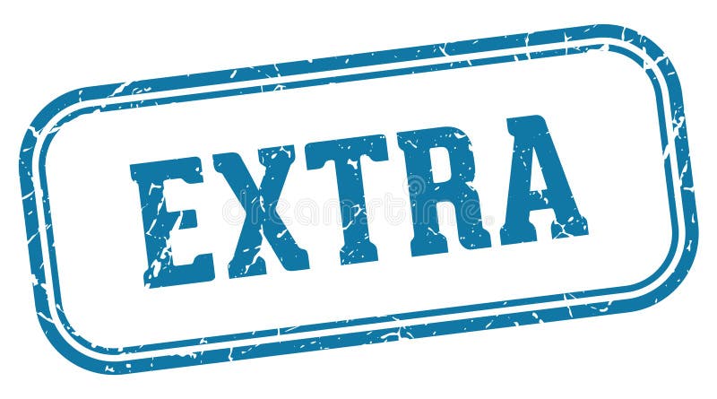 Extra Stamp. Extra Rectangular Stamp on White Background Stock Vector ...