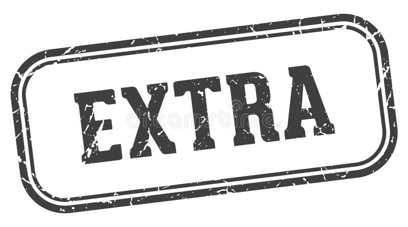 Extra Stamp. Extra Rectangular Stamp on White Background Stock Vector ...
