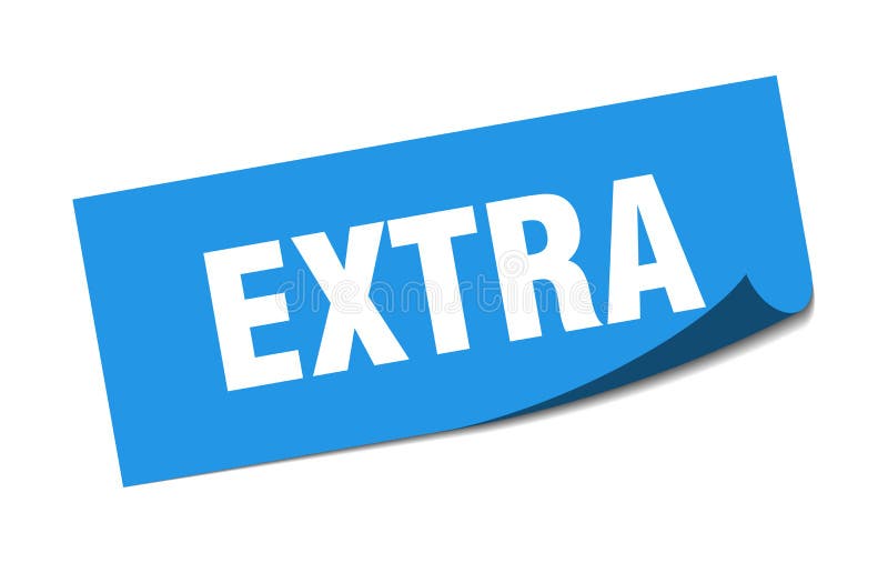 Extra sticker. stock vector. Illustration of template - 158776251