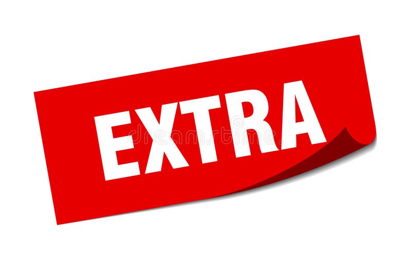 Extra sticker. stock vector. Illustration of badge, square - 153829871