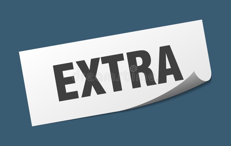 Extra sticker. stock vector. Illustration of paper, extra - 153638165