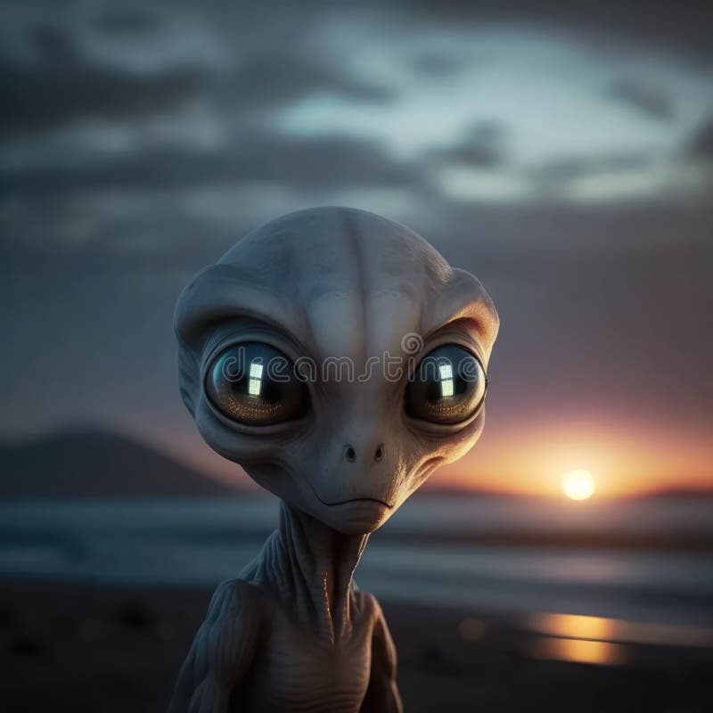 Extra Terrestrial Alien from Another Planet, Generated Ai Stock ...