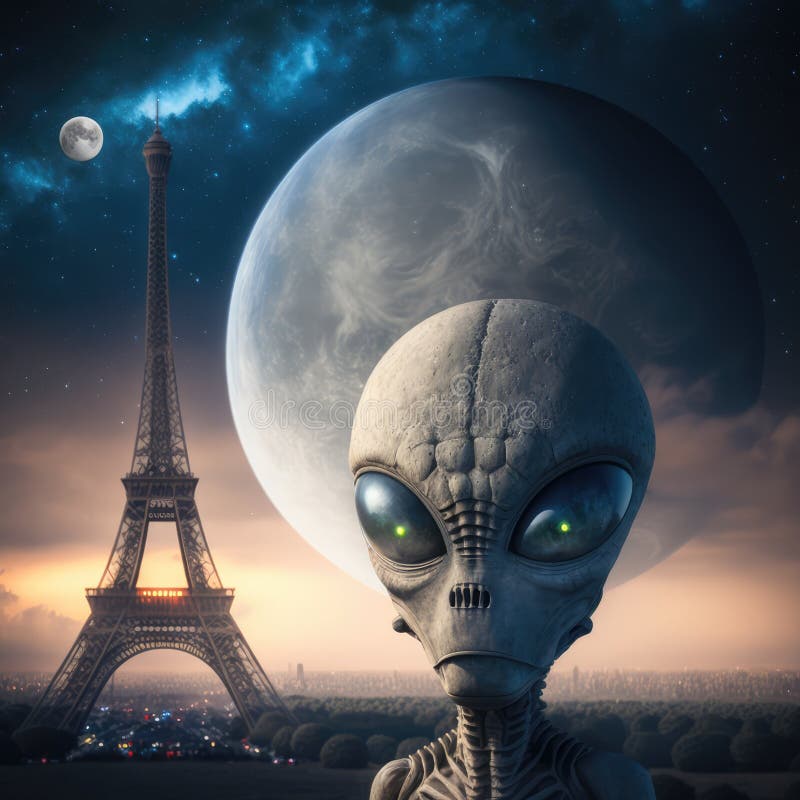 Extra Terrestrial Alien from Another Planet, Generated Ai Stock ...