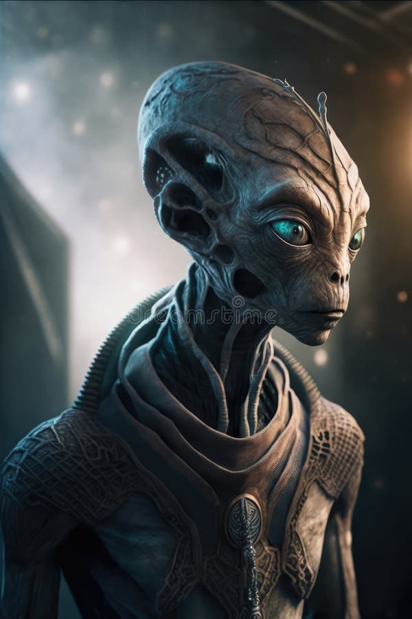 Extra Terrestrial Alien from Another Planet, Generated Ai Stock ...