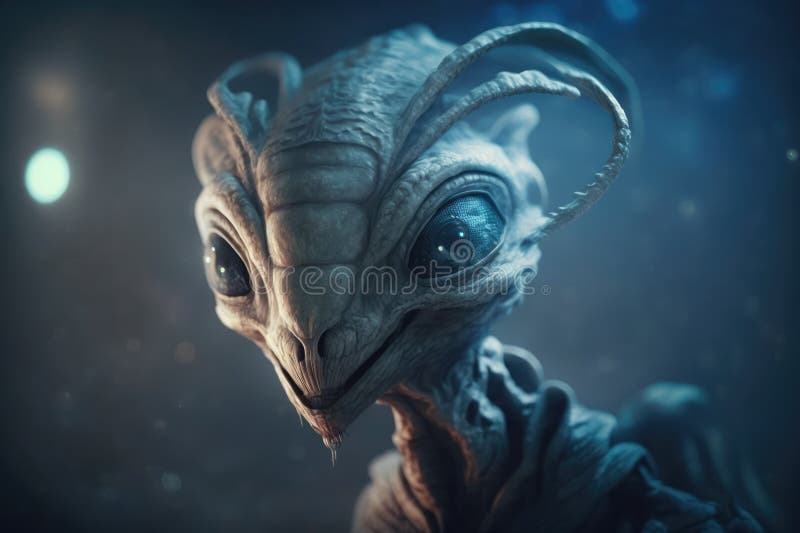 Extra Terrestrial Alien from Another Planet, Generated Ai Stock ...