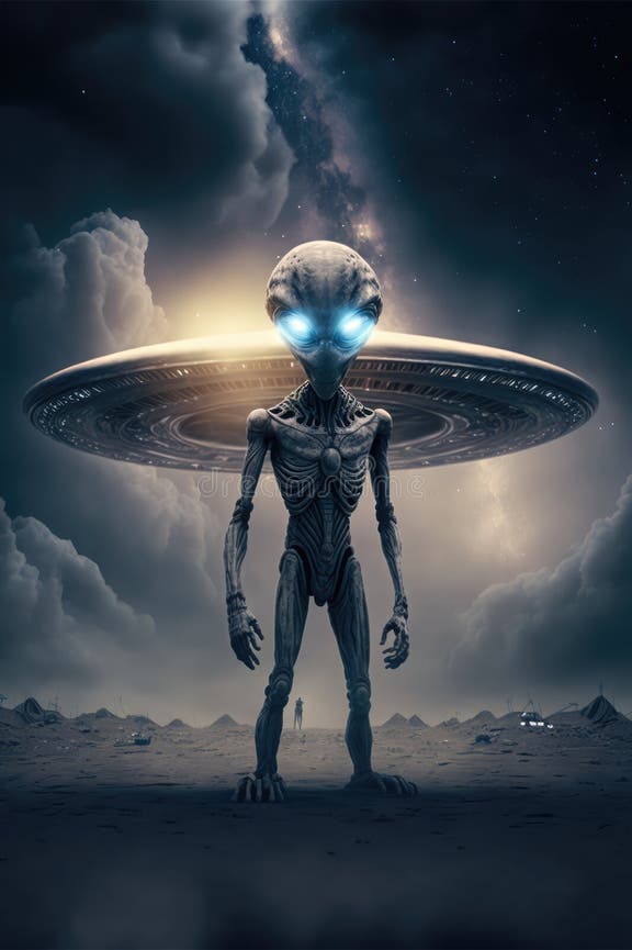 Extra Terrestrial Alien from Another Planet, Generated Ai Stock ...