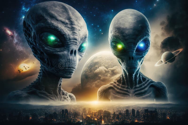 Extra Terrestrial Alien from Another Planet, Generated Ai Stock ...