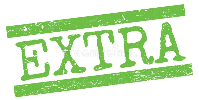 EXTRA Text Written on Red Grungy Round Stamp Stock Illustration ...