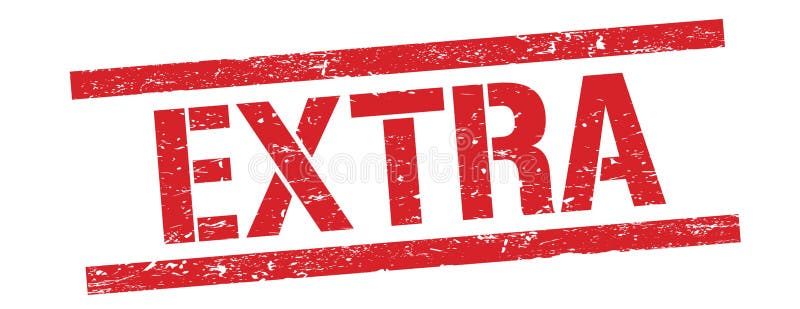 EXTRA Text on Red Vintage Lines Stamp Stock Illustration - Illustration ...