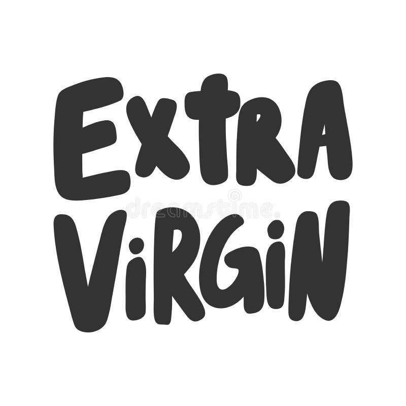 Extra Virgin Sticker For Social Media Content Vector Hand Drawn