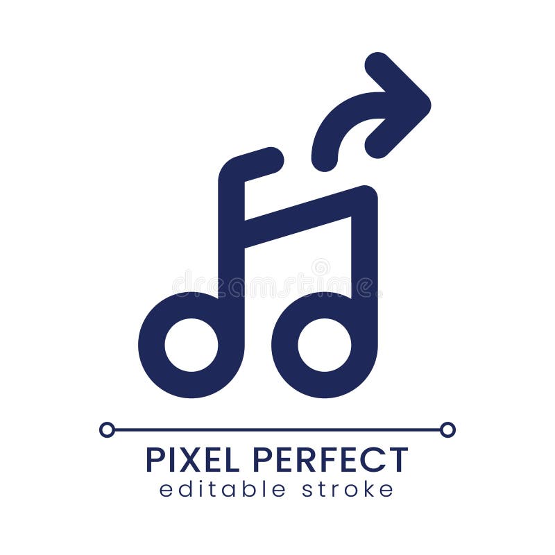Extract Audio Pixel Perfect Linear Ui Icon Stock Vector - Illustration ...