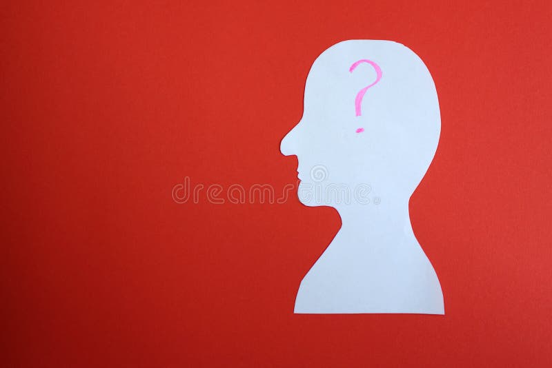 Image of a Man Man Cut Out of Paper Cartoon with Question Mark Stock ...