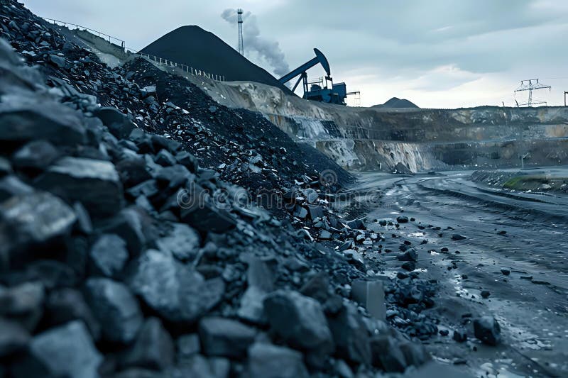 Extracting Resources: Industrial Machinery Processes Raw Materials at a ...