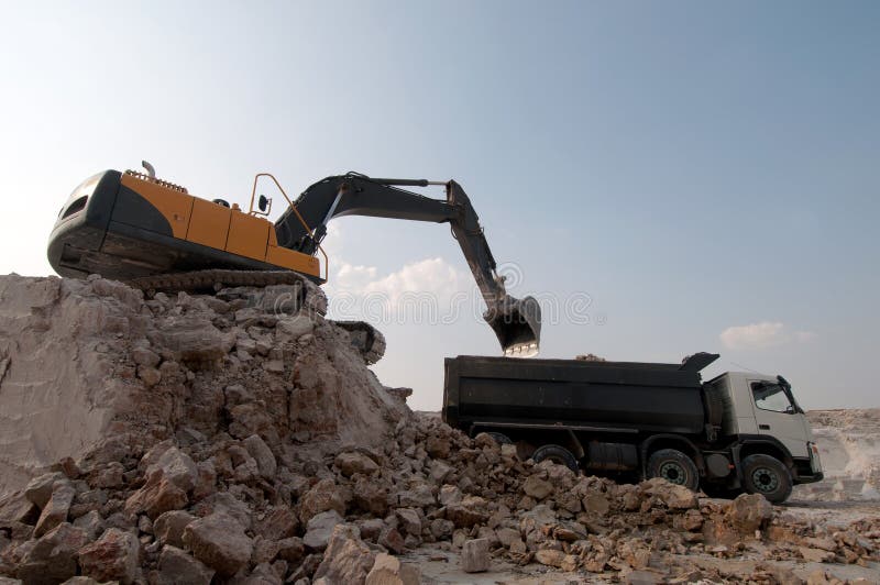 Extraction of clay stock photo. Image of machinery, machine - 20052044