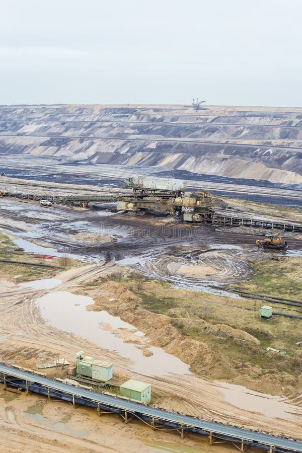 Extraction of Coal by the Open Method Stock Image - Image of ...