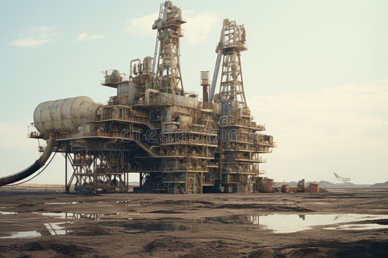 Extraction of Crude Oil from Underground. Oil Production Stock ...