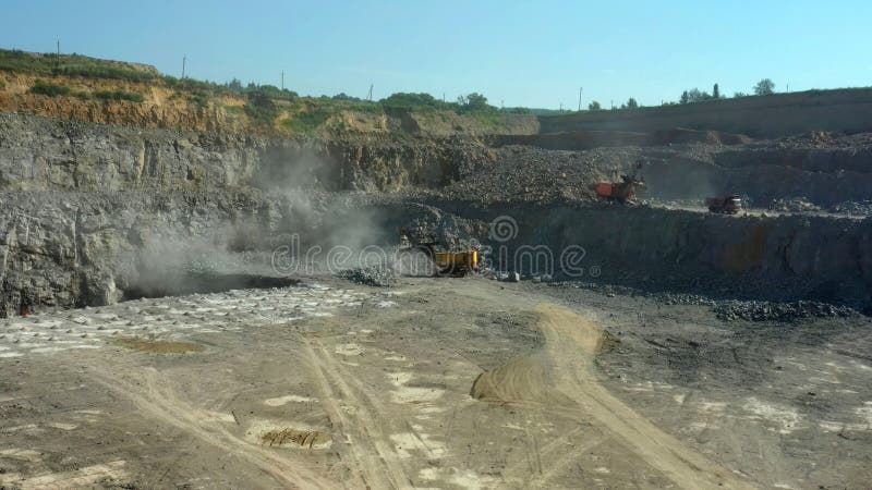 Extraction of Granite. Open Cast Mine. Stone Quarrying Stock Photo ...