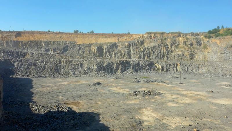 Extraction of Granite. Open Cast Mine. Stone Quarrying Stock Image ...