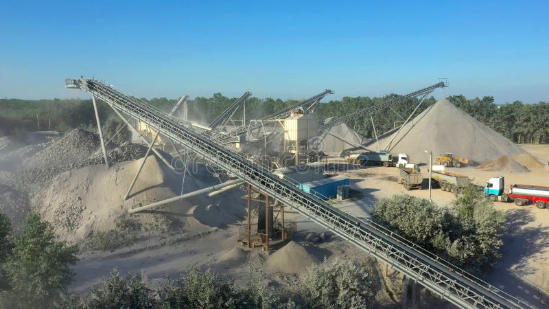 Extraction of Granite. Open Cast Mine. Stone Quarrying Stock Photo ...