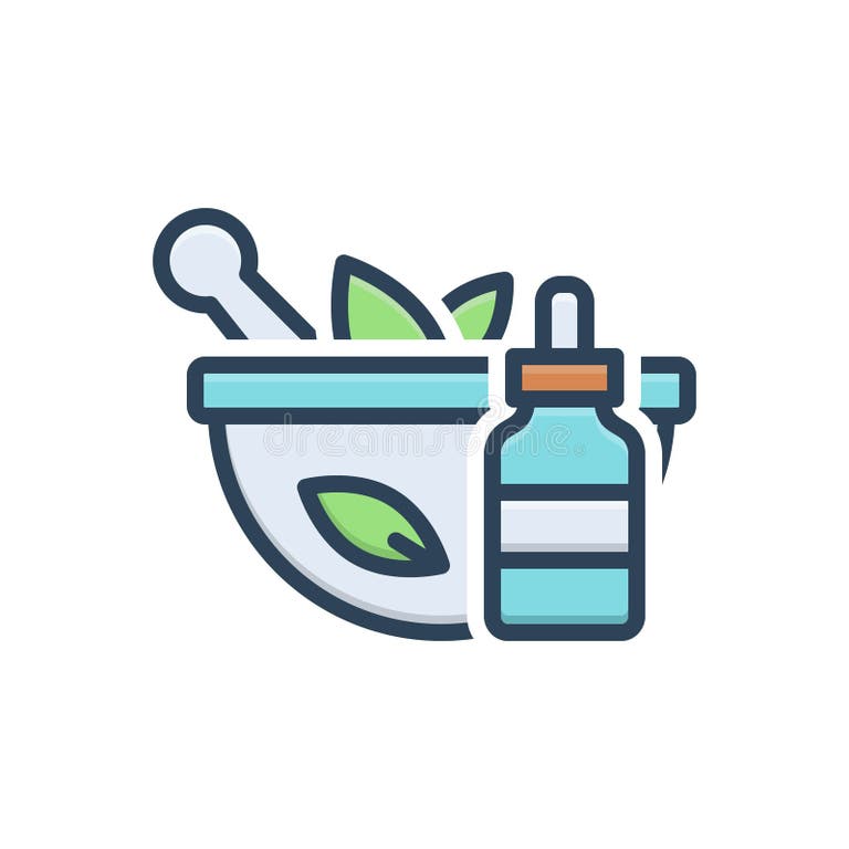 Color Illustration Icon for Extraction, Medicine and Herbal Stock ...