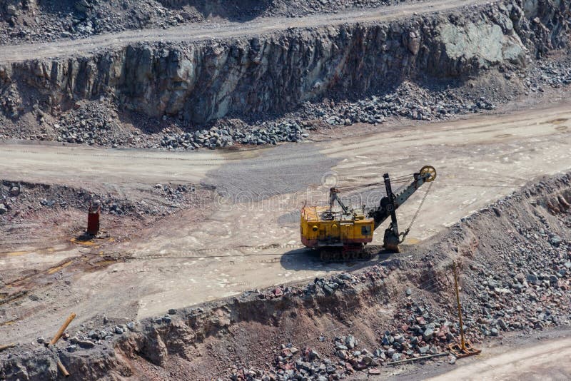 Extraction of Mineral Resources in Granite Quarry Stock Image - Image ...