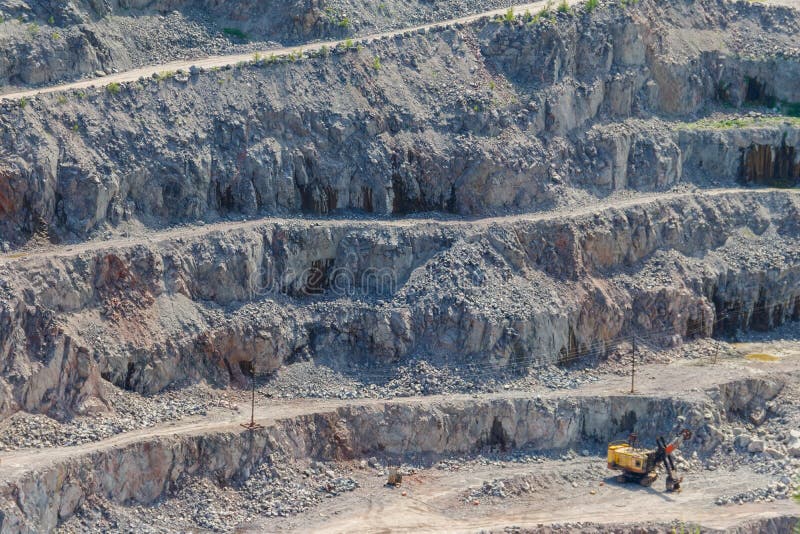 Extraction of Mineral Resources in Granite Quarry Stock Image - Image ...