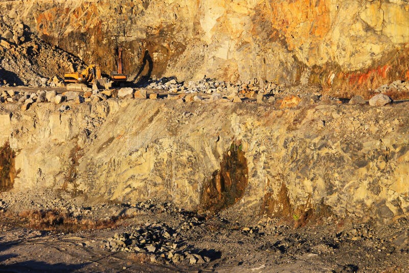 Extraction of Mineral Resources in the Granite Quarry Stock Photo ...