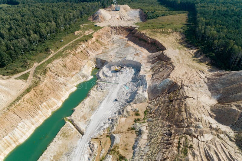 Extraction of Minerals by the Open Method. Mining, Extraction of Rocks ...