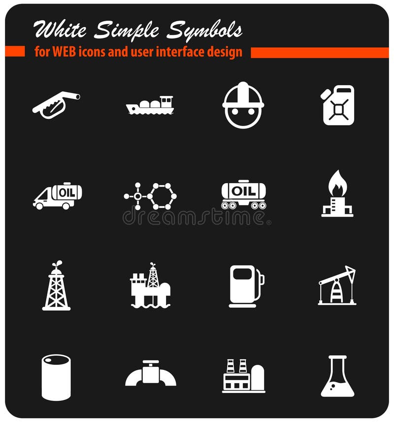 Extraction of oil icon set stock illustration. Illustration of ...