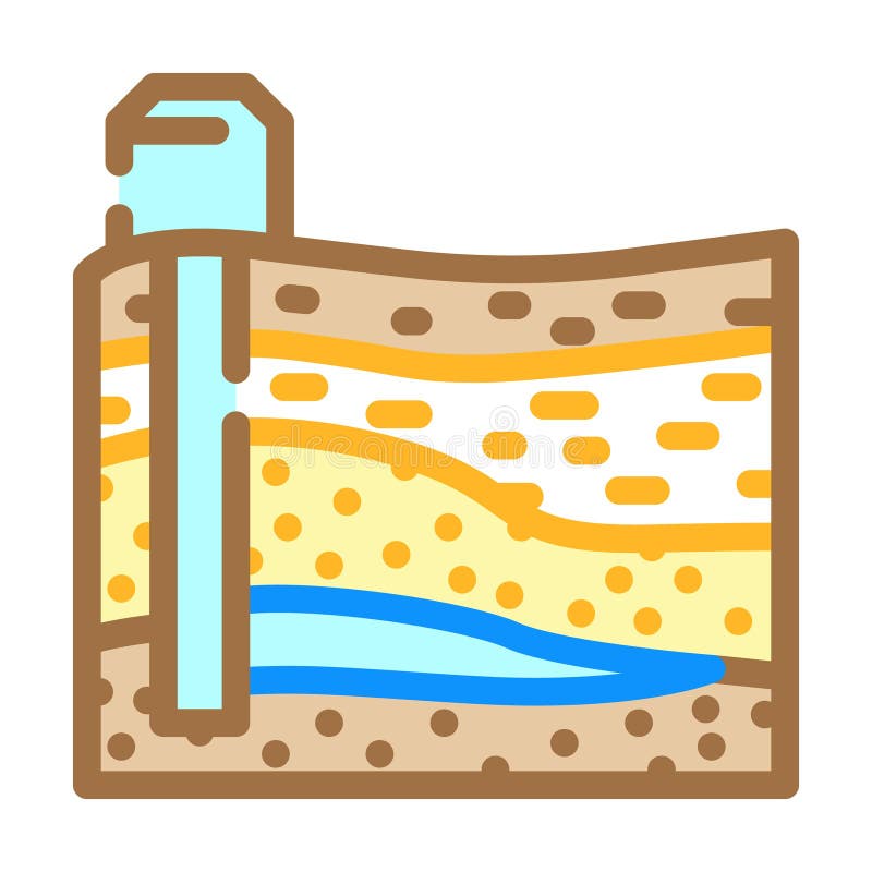 Extraction Process Mining Color Icon Vector Illustration Stock Vector ...