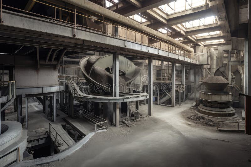 Extraction and Processing Facility, with Various Machines in Motion for ...