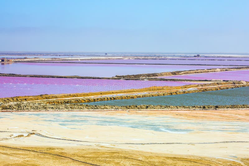 Extraction of Sea Salt in Namibia Stock Image - Image of exotic, blue ...