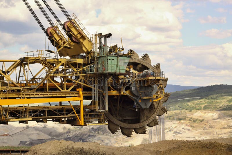 Extraction of Soil and Detail of Excavator Stock Image - Image of ...