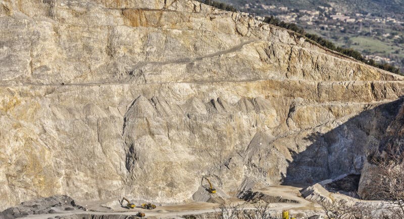 Extraction of Stone in the Quarry Stock Photo - Image of machinery ...