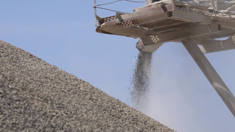 Extraction of Stone in a Quarry. Stone Crusher with Belt Conveyor ...