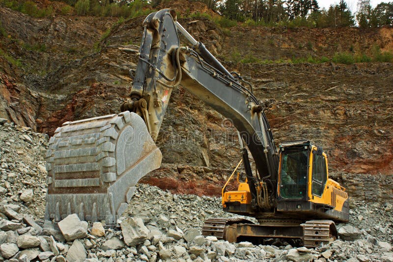 Extraction of Stone in the Quarry Stock Image - Image of extraction ...