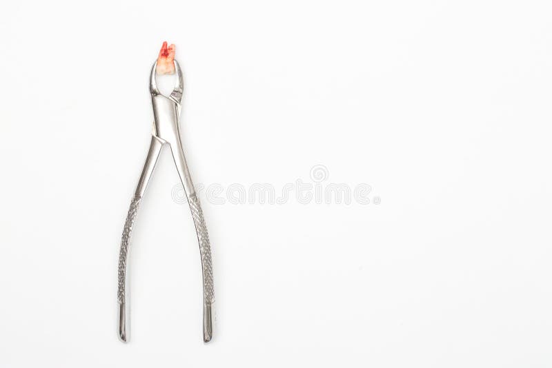 Extraction of Tooth with Dental Tools Stock Photo - Image of clamp ...
