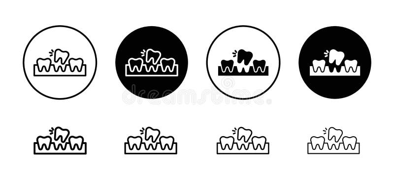 Extraction Tooth Icon Vector Set Collection for Web Stock Vector ...
